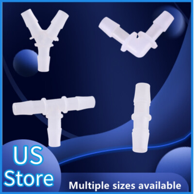 Plastic Barbed Hose Joiner Connector Pipe Tubing Fitting Air Fuel Water ...