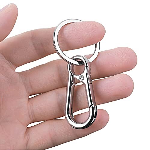 Metal Keychain Carabiner Clip Keyring Key Ring Chain Clips Hook Holder ...