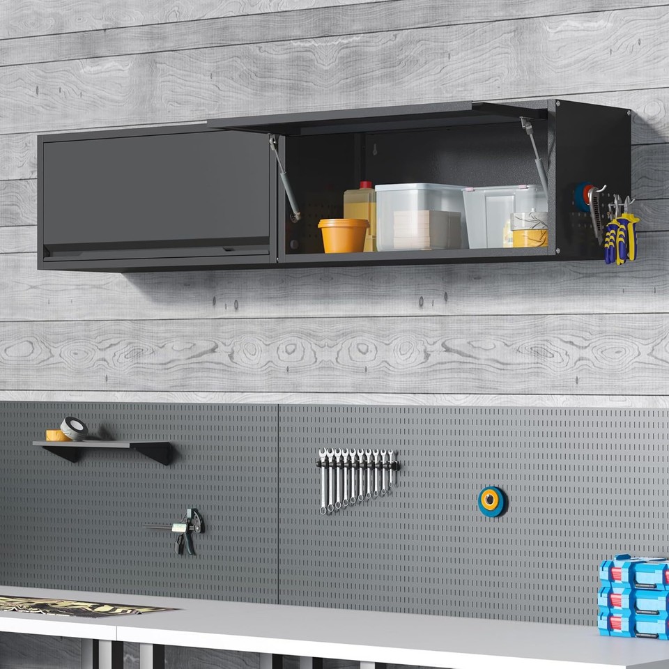 Metal Cabinet Wall Mount Tool Box Cabinet Wall Garage Kitchen Storage ...