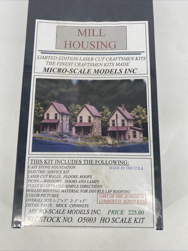 HO SCALE 1:87 MICRO-SCALE MODELS MILL HOUSING CRAFTSMAN KIT #05003 NEW ...