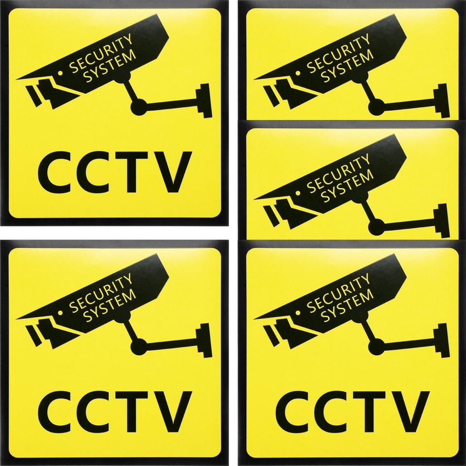 5 Pcs Security Signs for House Camera Watching Surveillance Video ...