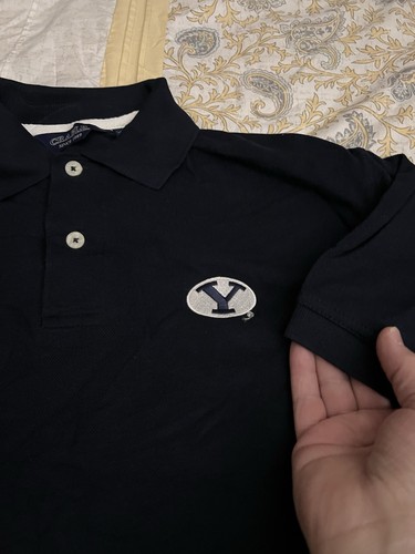 BYU Cougars Polo Shirt Men’s Navy Size L Cotton Blend Logo NWT MSRP $25 ...