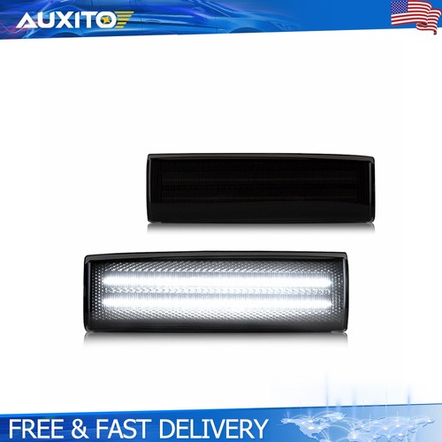 Smoked Housing White LED 2PCS Front Side Marker Lights For Chevy S10 ...