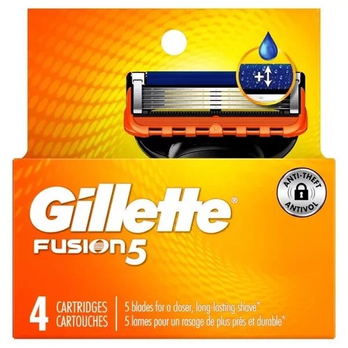 Gillette Fusion5 Mens' Razor Blade Refills, Pack of 4 Cartridges | eBay