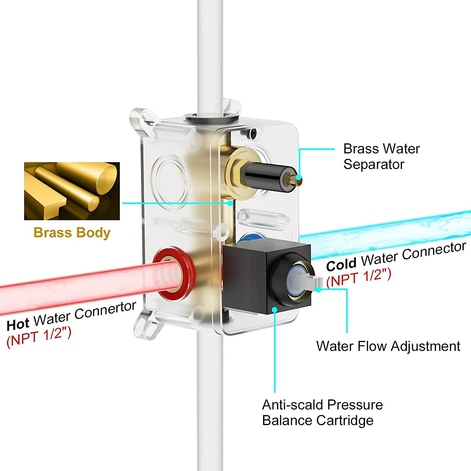 Black Shower Combo Kit Set 16" Rain Shower Head System Wall Mount Mixer ...