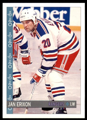 1992-93 O-Pee-Chee Jan Erixon . New York Rangers #207 | eBay