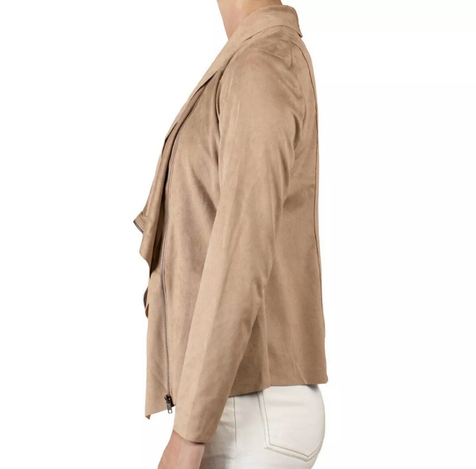 Women's Jacket, Mote Draped, Soft Faux Suede, Small New | eBay