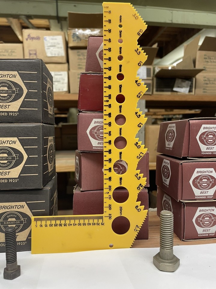Guage-It, Bolt/Stud Measure Ruler with Thread Pitch Guage, Metric | eBay