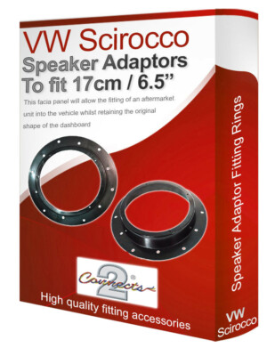 VW Scirocco speaker adapter pods Front Door 17cm 6.5” fitting rings ...