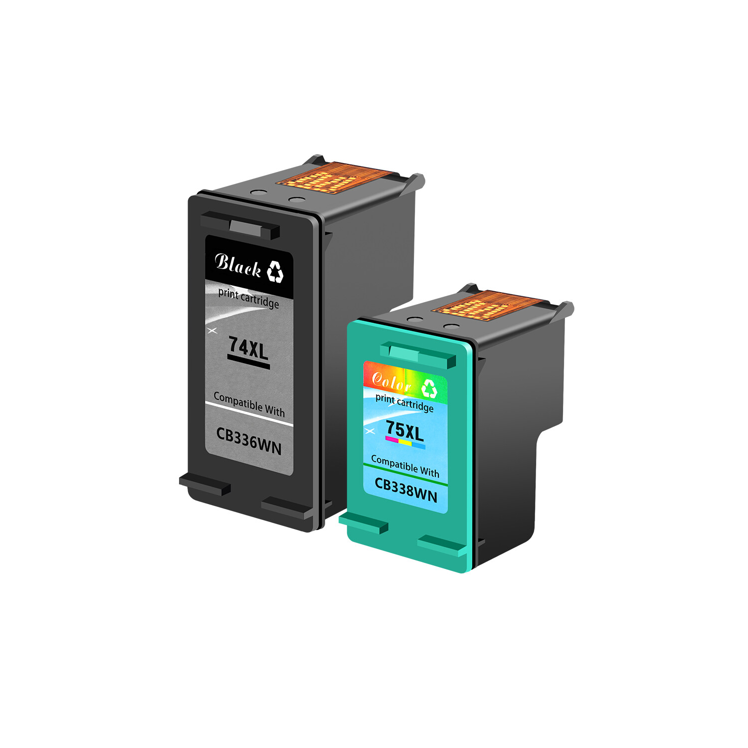 74XL 75XL Ink Cartridge replacement for HP Photosmart C4280 C4599 D4360 ...