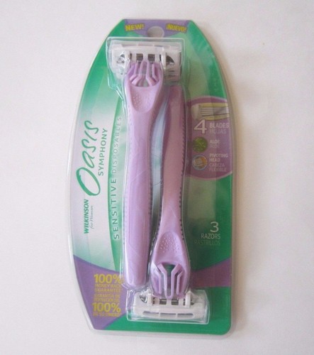 3pcs/pack Wilkinson Sword Oasis Symphony Sensitive Women Razors wAloe ...