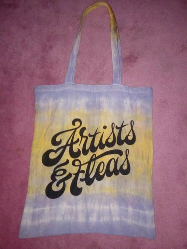 Artists & Fleas Logo 100% Hand Tie Dyed Cotton Tote Bag - 15.5" X 30.0 ...