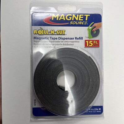 15 Ft Master Magnetics Roll-N-Cut Flexible Magnetic Craft Tape 1/16 x 1 ...