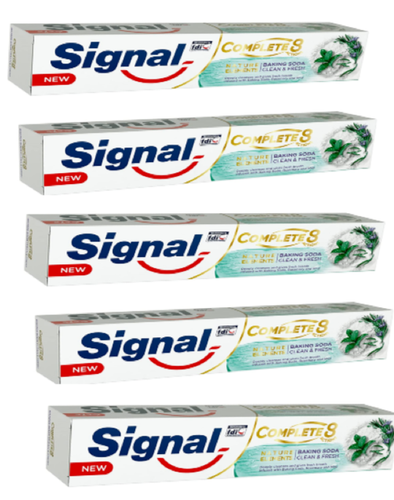 Signal Toothpaste Natural Complete 8 Baking Soda 100 ml 5 PACK ...