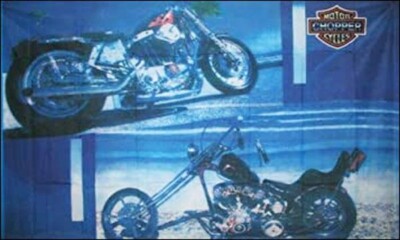 Motor Chopper Cycles 3x5 Ft Banner Flag Motorcycle Garage Wall Banner ...