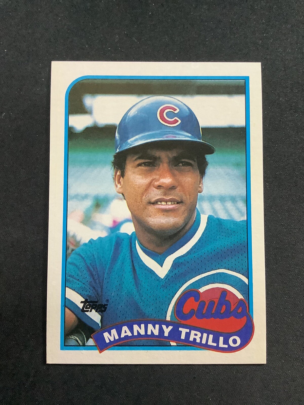 *ERROR* 1989 Topps Manny Trillo NL Leaders Ozzie Smith (Back) 389 Cubs ...