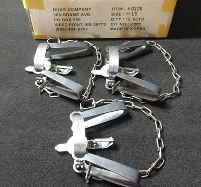 3 DUKE #11 LONG SPRING TRAP MINK RACCOON MUSKRAT TRAPPING 0320 SURVIVAL ...