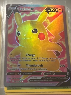 Pikachu V (Full Art) 170/185: Vivid Voltage Holo | eBay