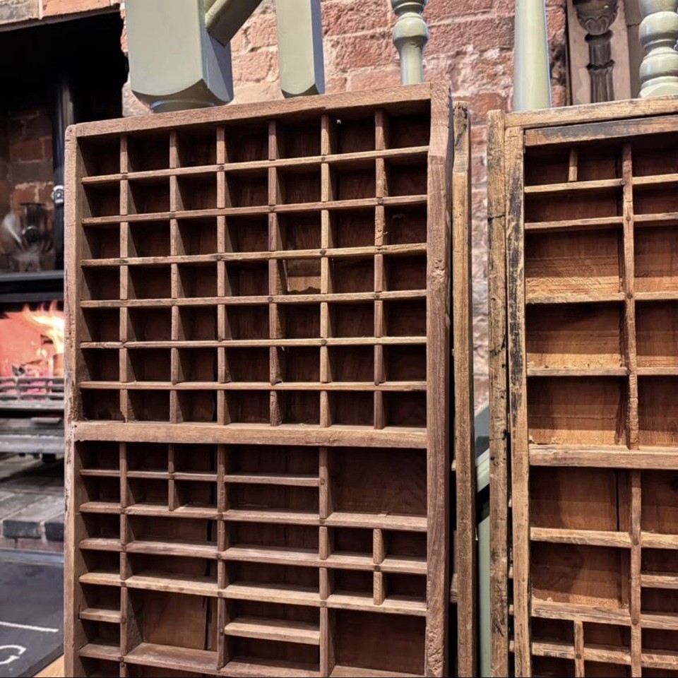 Vintage Wooden Printers Tray - Rustic Wooden Salvage - Wall Decor - £75 ...