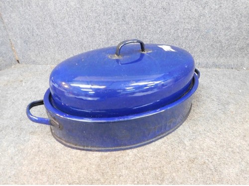 Savory Blue Speckled Roasting Pan Enamel Roaster | eBay