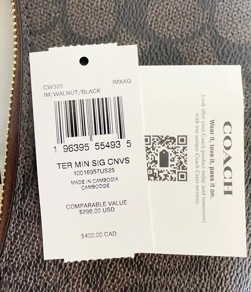 NWT coach Teri Mini Crossbody Bag In Signature Canvas cw323 | eBay