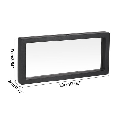 Floating Thin Film Display Box, ABS Frame Case 23cm x 9cm x 2cm Black ...