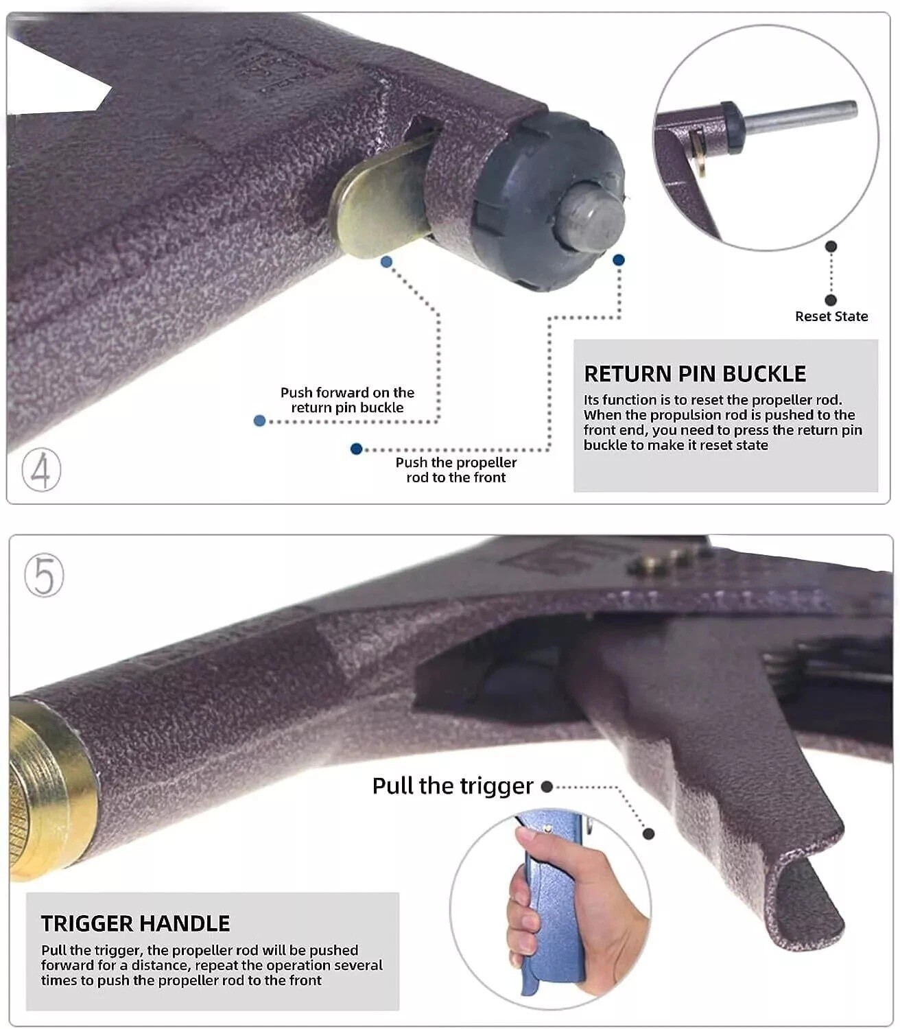 Tire Plugger Tubeless Tire Wheel Repair Gun Kit Mushroom Plug Probe ...