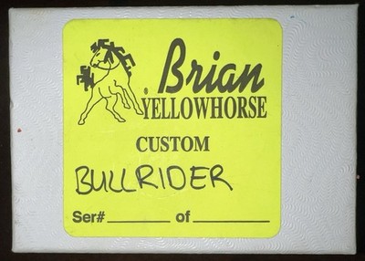 Brian Yellowhorse Custom Bull Rider Money Clip With Box-Navajo Indian ...