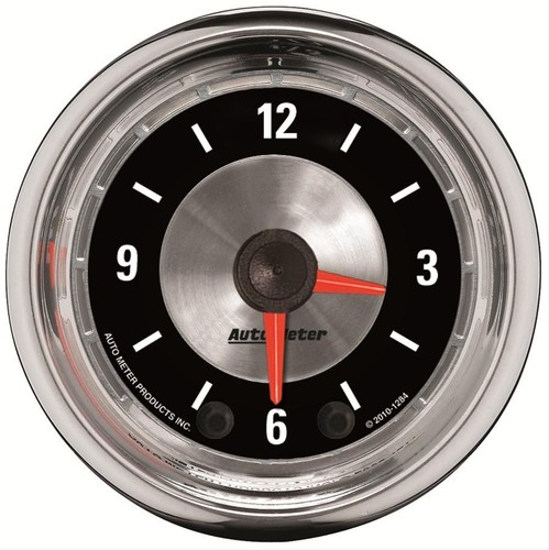 Autometer American Muscle Electrical Clock Gauge 2 1/16" Dia Silver ...