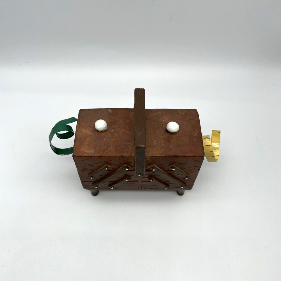 WMG Anthropomorphic Mr. Sewing Basket Box Shelf Sitter Arts & Crafts ...