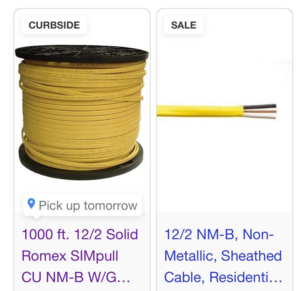 Southwire 28828255 250 ft. 12/2 Solid Romex SIMpull CU NM-B W/G ...