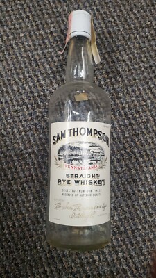 Sam Thompson Rye Whiskey Bottle | eBay