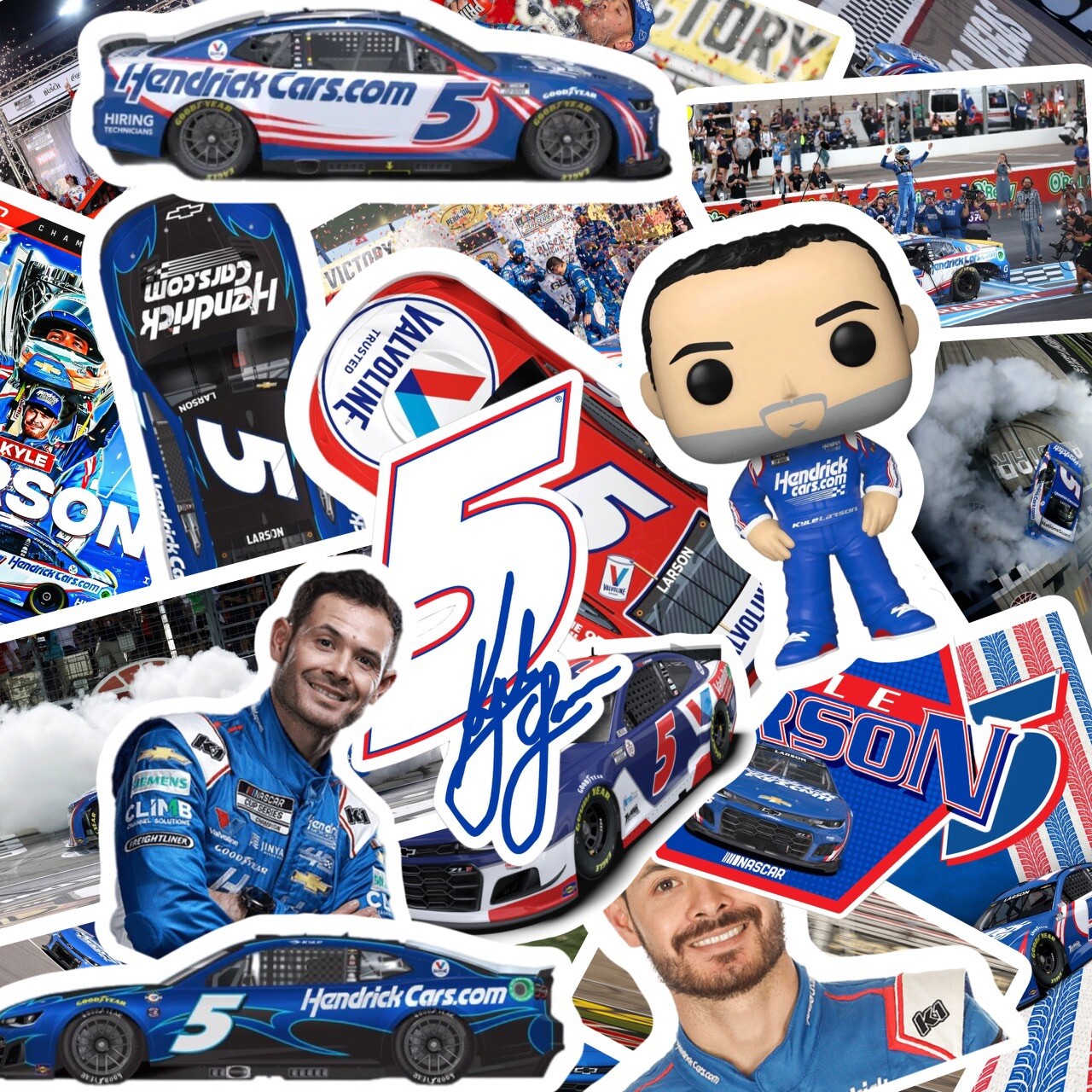 Kyle Larson NASCAR 40 Piece Sticker Set Mascara Stickers | eBay