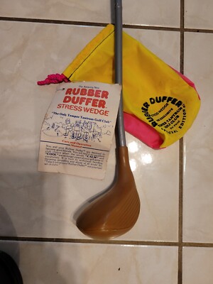 Vintage Rubber Stress Wedge Laid Back Golf Duffer Reliever Driver ...