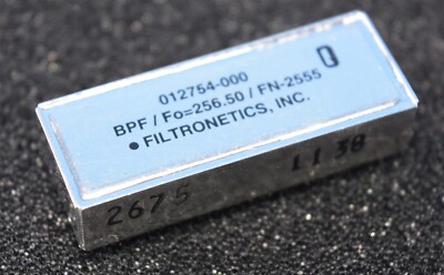 Filtronetics RF / Microwave Bandpass Filter F0= 256.5 MHz P/N: FN-2555W | eBay