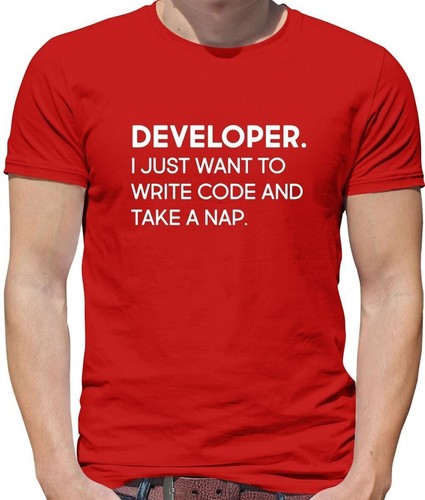 Developer Write Code And Take A Nap - T-Shirt - Dev Funny Leaver Canvas ...