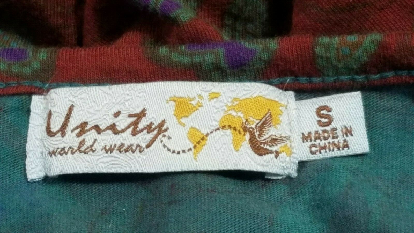 Unity World Wear Top Short Sleeve Floral Paisley Embroidered Womens ...