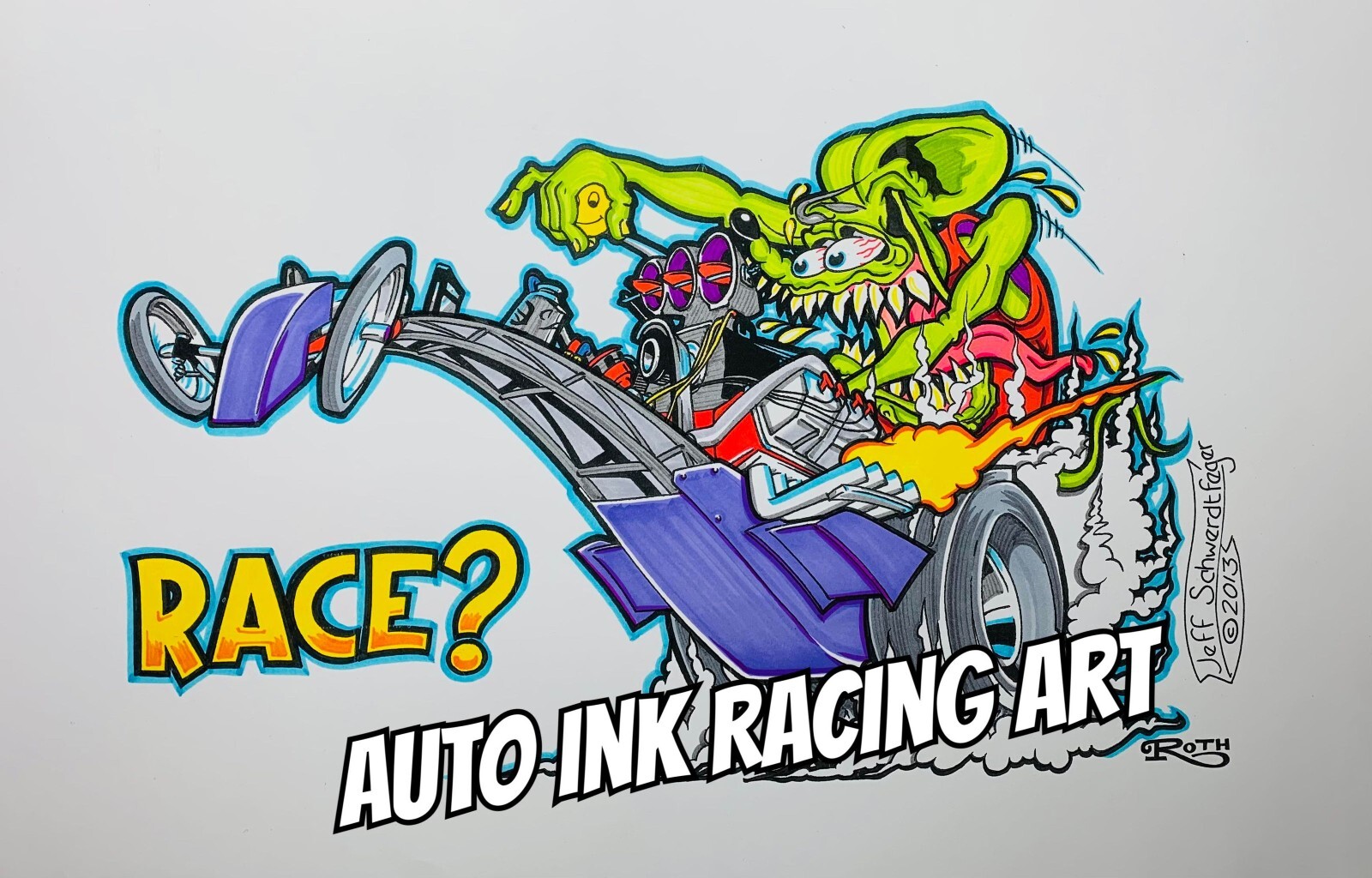"'Rat Fink - Race?" Wall Art Print Poster 11" x 17" - Buy from the ...