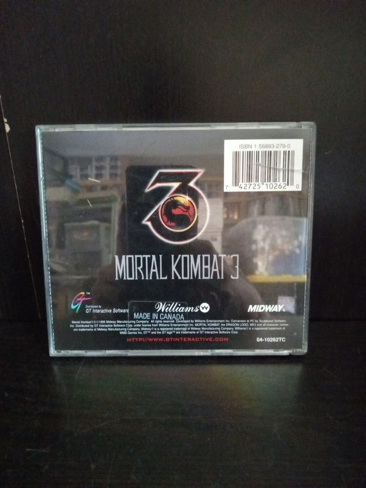 Mortal Kombat 3 (PC 1995) Midway CD-Rom game No Key Code ~ Shelf206 | eBay