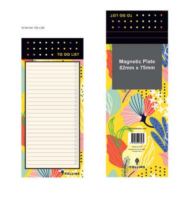 Kalos - Magnetic To Do List Pad Slim List - Yellow (KL1STD.45) | eBay UK