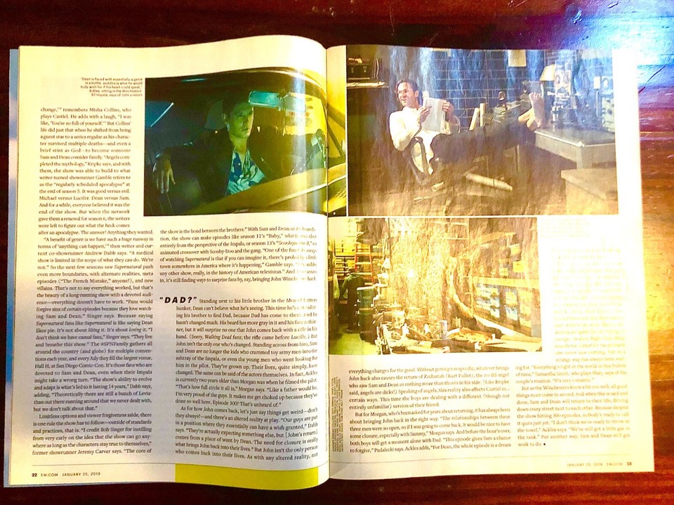 EW Entertainment Weekly NEW 2019 Supernatural Family Reunion Misha ...