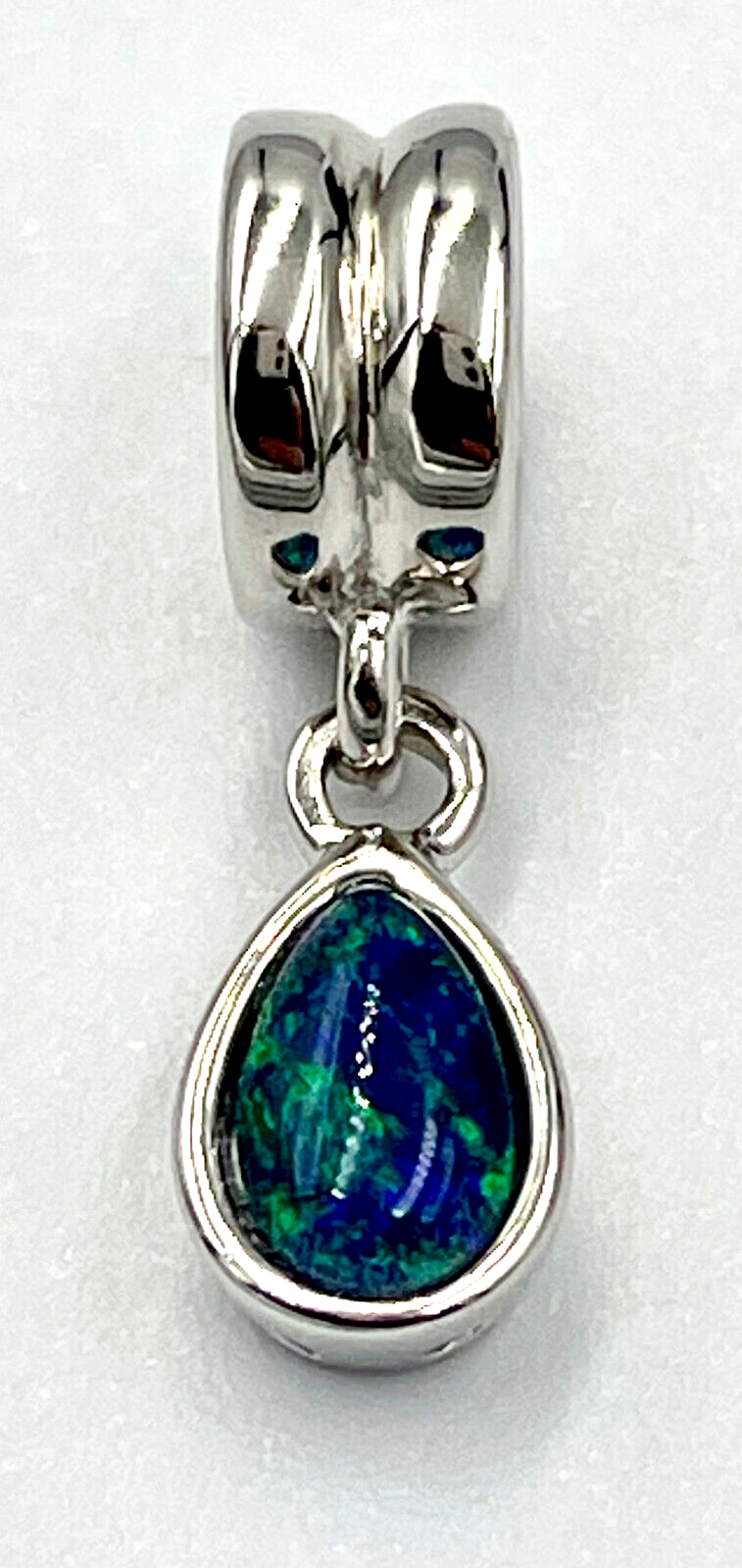 925 sterling silver drop/dangle Bead/Charm, Triplet Opal, 5mm hole | eBay