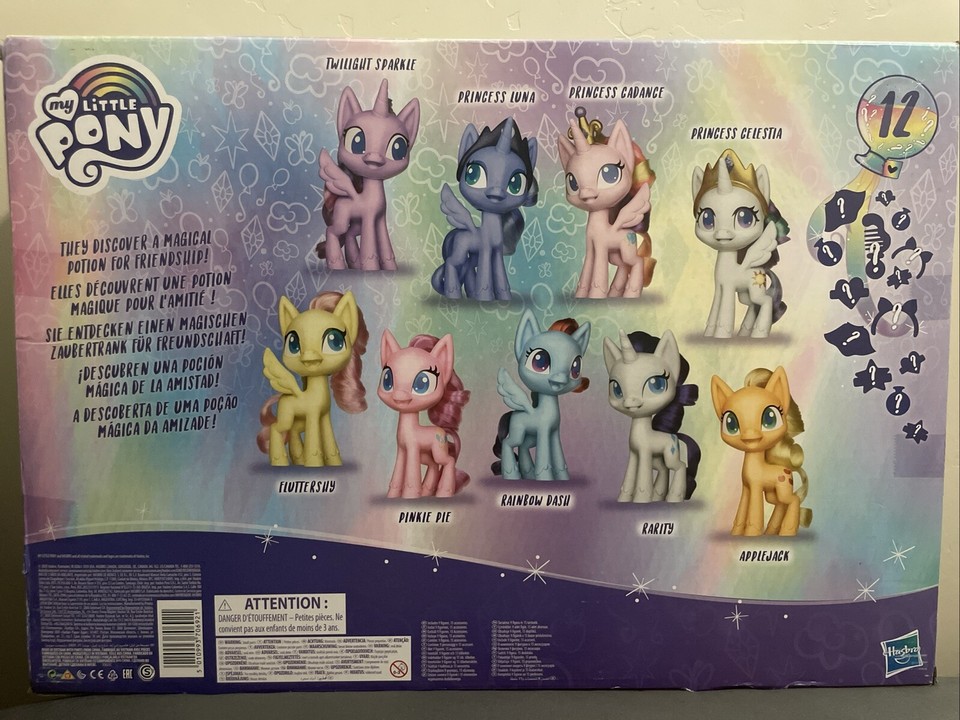 My Little Pony Mega Friendship Collection G4 9 Brushable Pony Figures ...