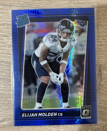2021 Donruss Optic Elijah Molden Blue Hyper Rated Rookie Card RC #300 ...