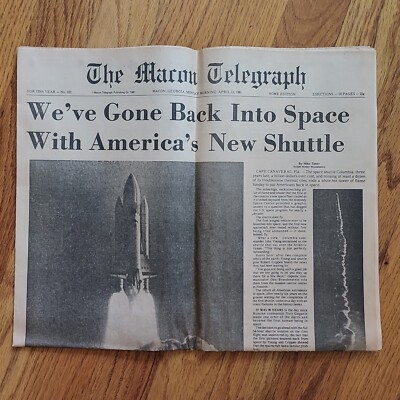 First Space Shuttle Takeoff, Columbia, April 13, 1981, Vintage ...