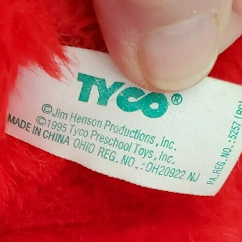 Tickle Me Elmo 1995 Tyco / Seasme Street Plush Talking Shaking Laughing ...