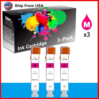 3PK CLI 8 Magenta Ink Cartridge for PIXMA iP5200 MP530 MP950 MP830 ...