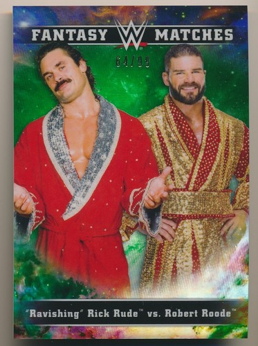 RICK RUDE ROBERT ROODE 2020 Topps Chrome WWE FANTASY MATCHUP GREEN ...