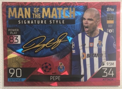 2022-23 Topps Match Attax Soccer Pepe Red Holographic Foil Insert Card ...