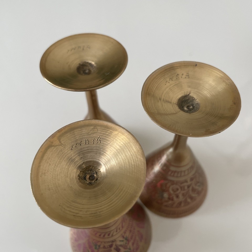 Pitcher/ Ewer Brass Islamic Arabic Indian Coffee Tea Pot & 3 mini ...